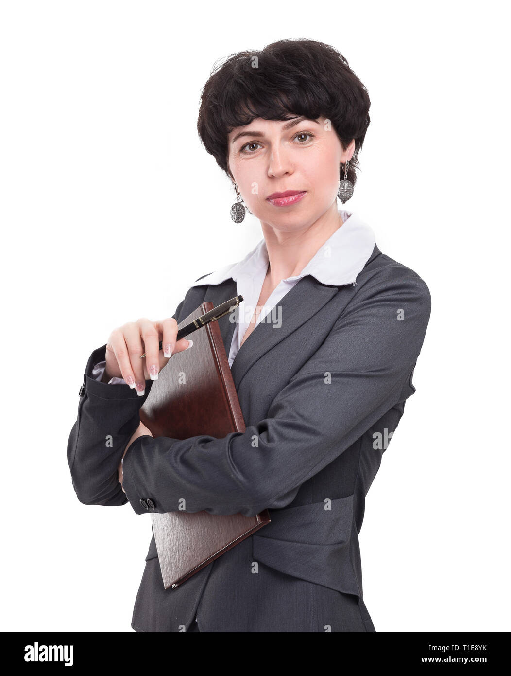 Woman carefully reading document hi-res stock photography and images ...