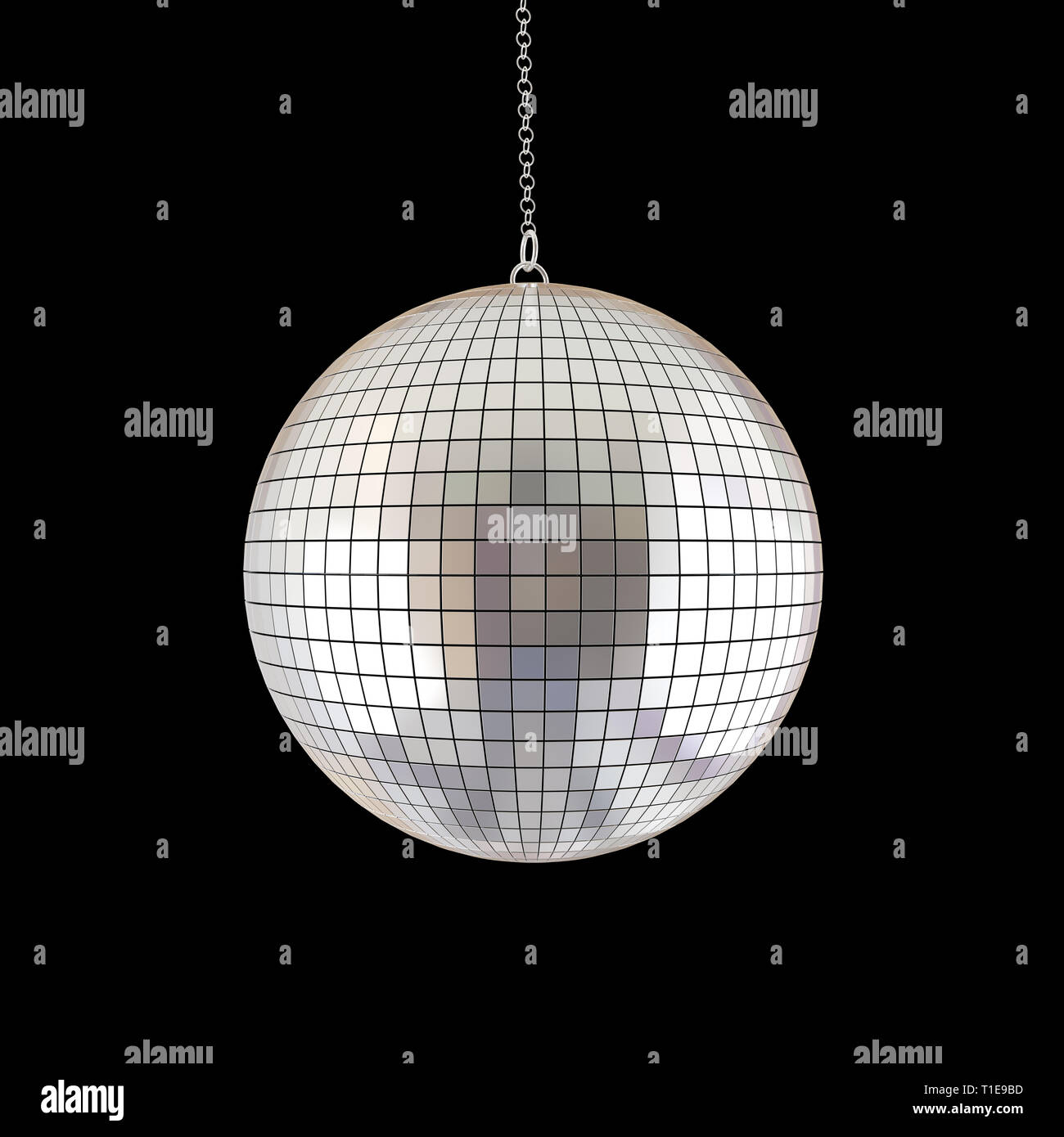 silver disco ball on black background with clipping path Stock Photo ...