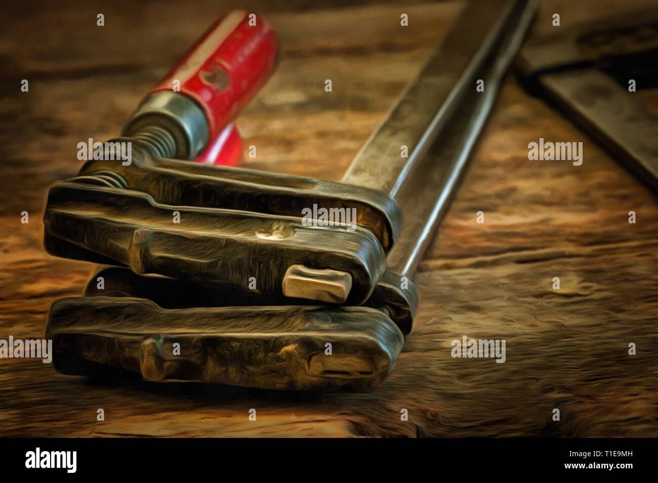 Clamping tools - carpentry tools Stock Photo - Alamy