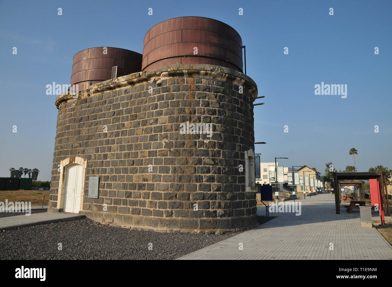 The water tower at the Recently restored Ottoman railway station at ...