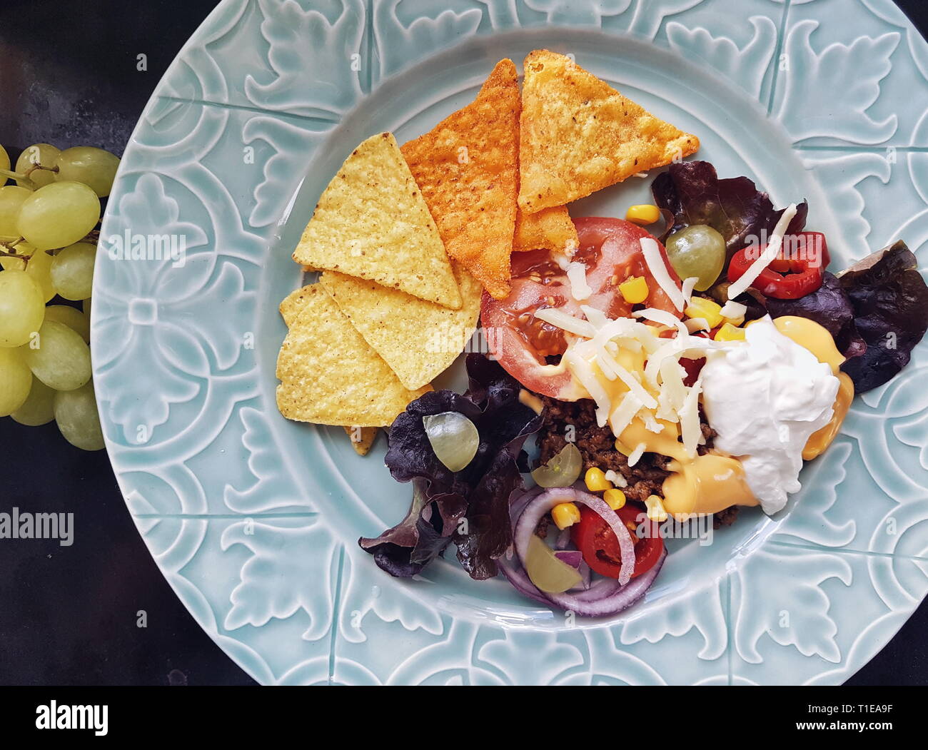 Mexican tacos side view hi-res stock photography and images - Alamy