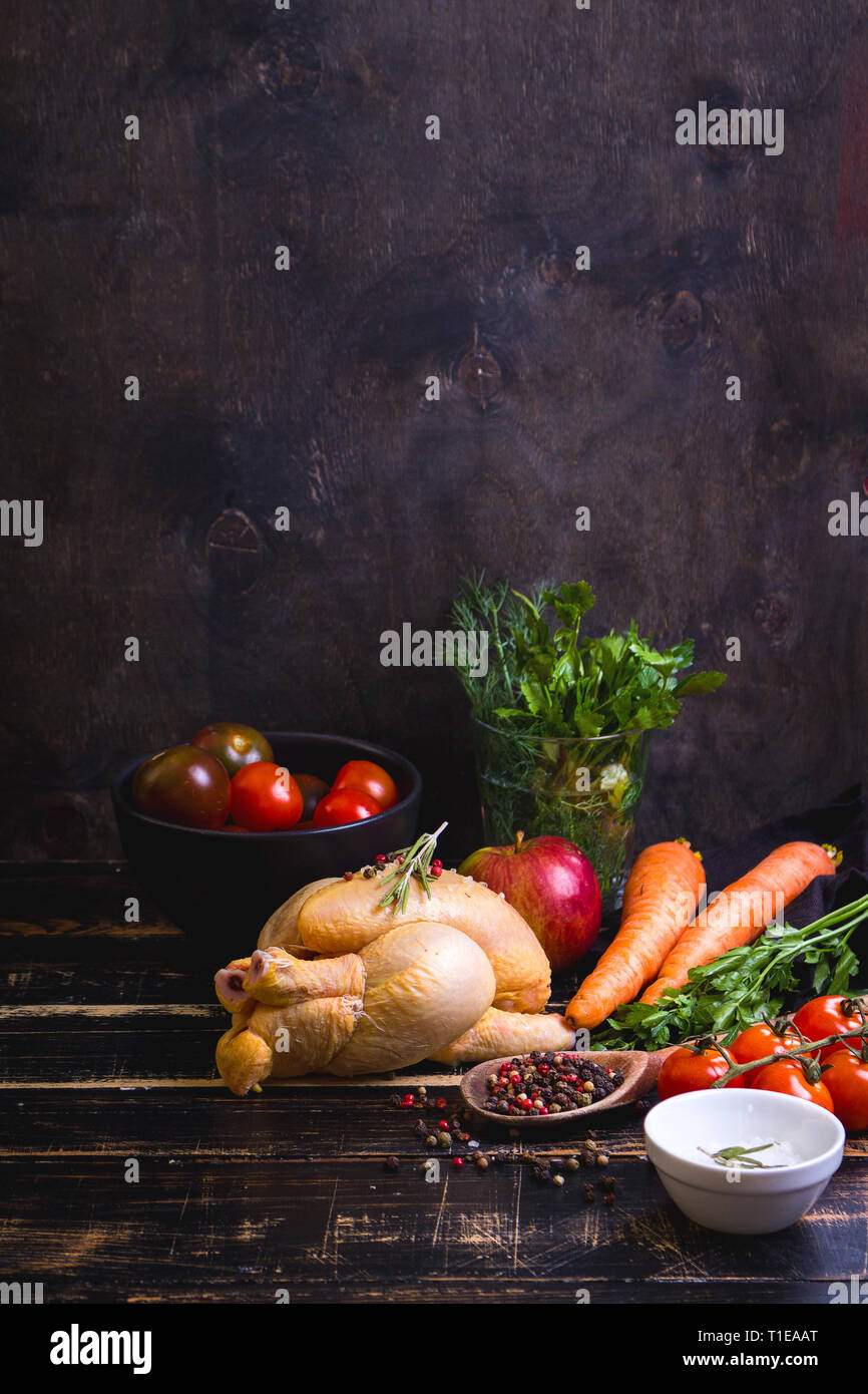 Chicken ready for cooking Stock Photo - Alamy