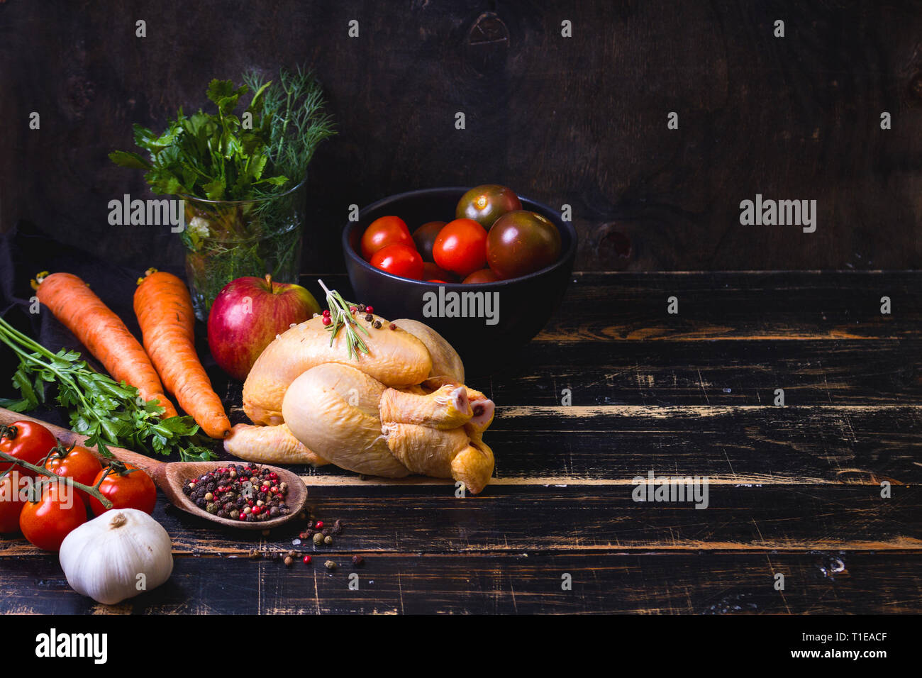 Chicken ready for cooking Stock Photo - Alamy