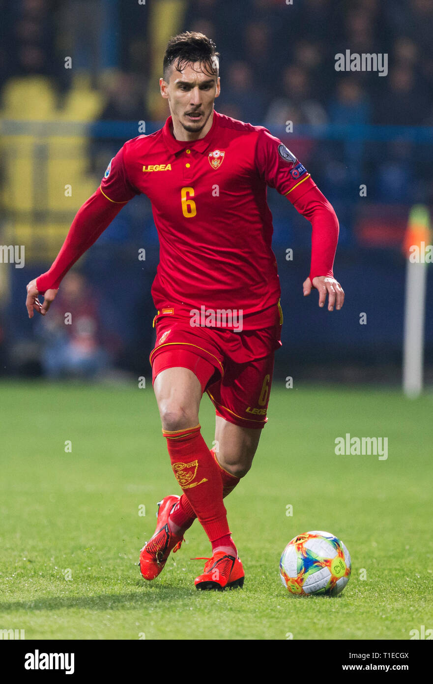 Podgorica City Stadium, Podgorica, Montenegro. 25th Mar, 2019. UEFA ...