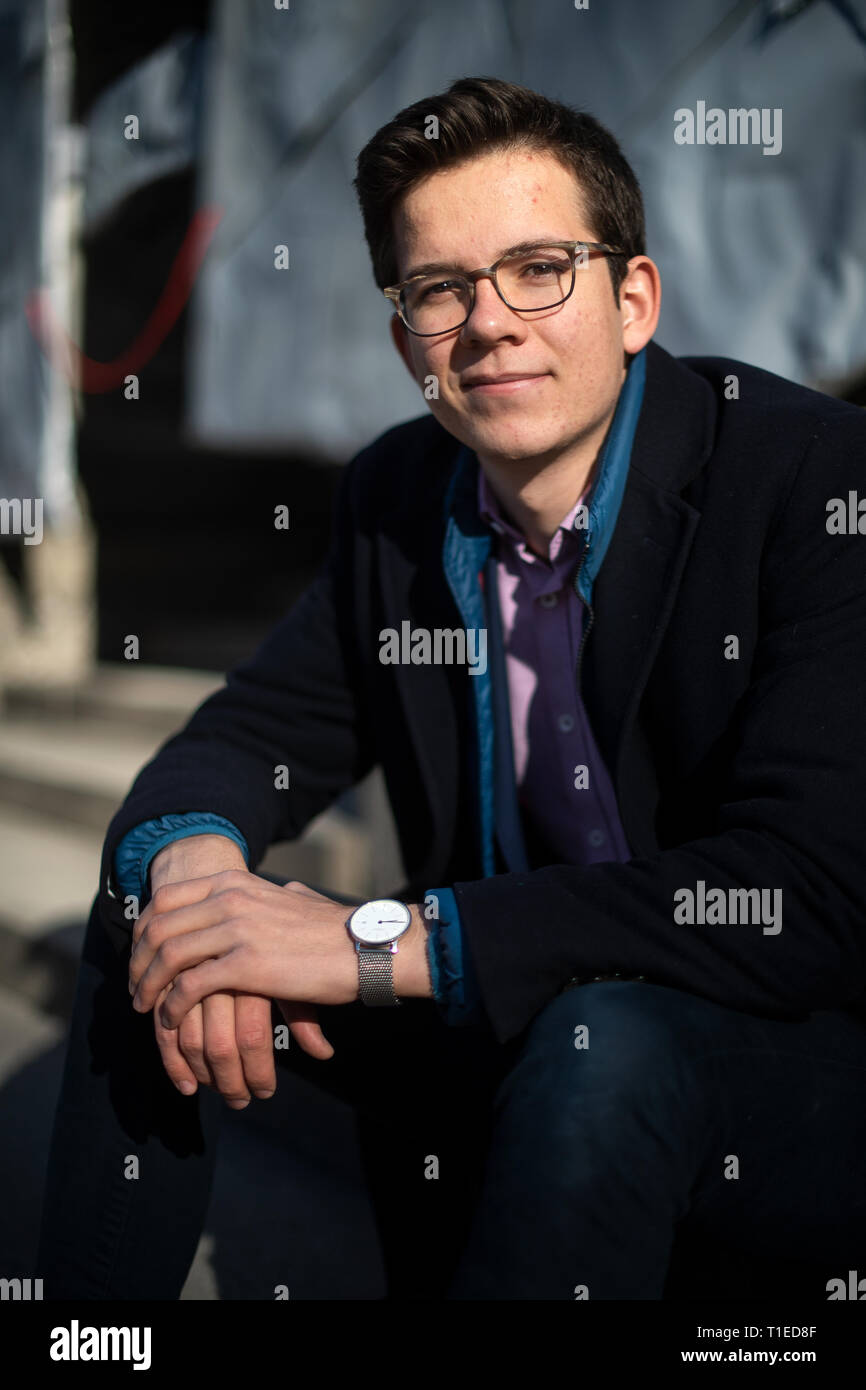 22 March 2019, Bavaria, München: Felix Finkbeiner, environmental ...