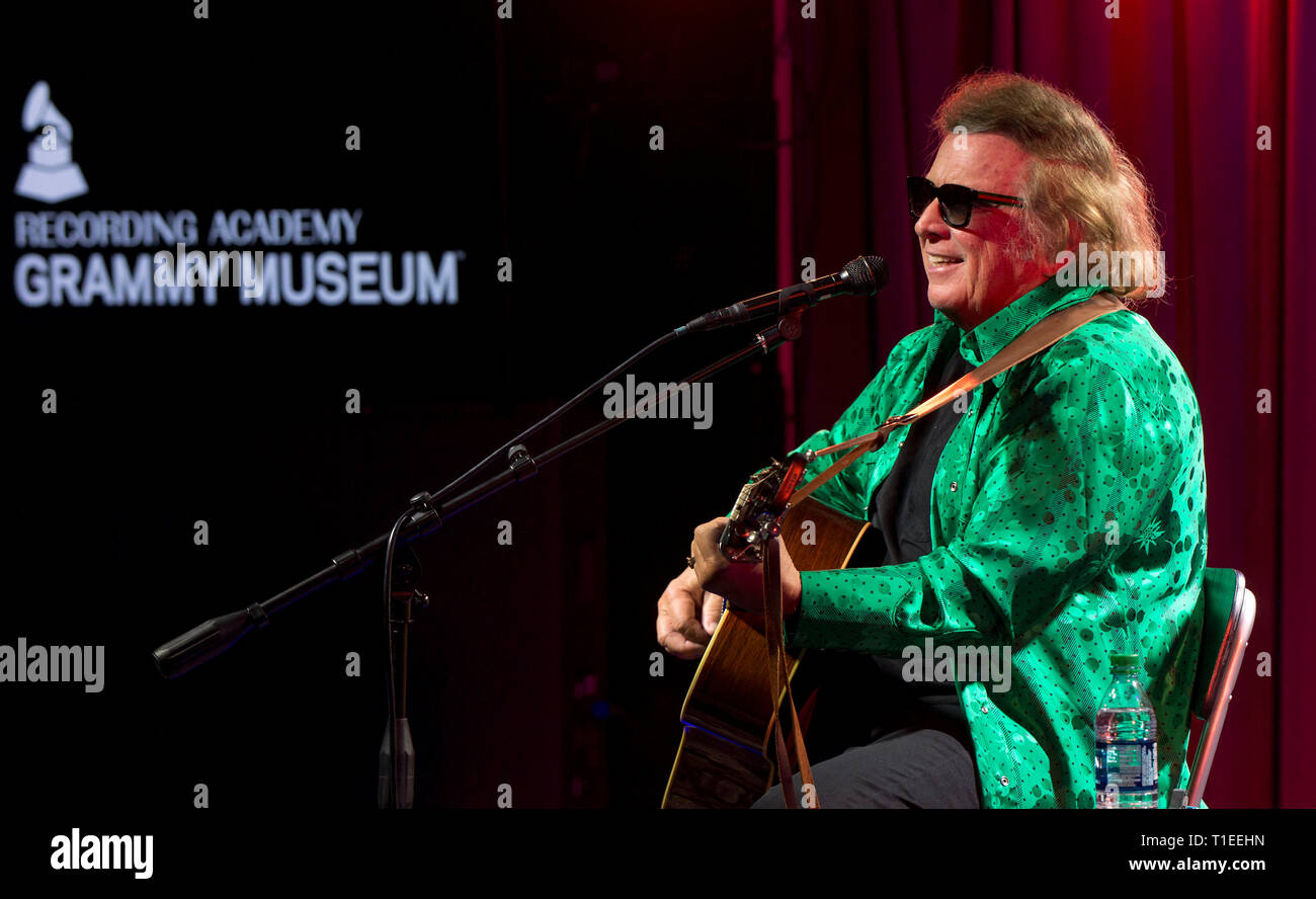 Los Angeles, California, USA. 25th Mar, 2019. Singer-songwriter DON ...
