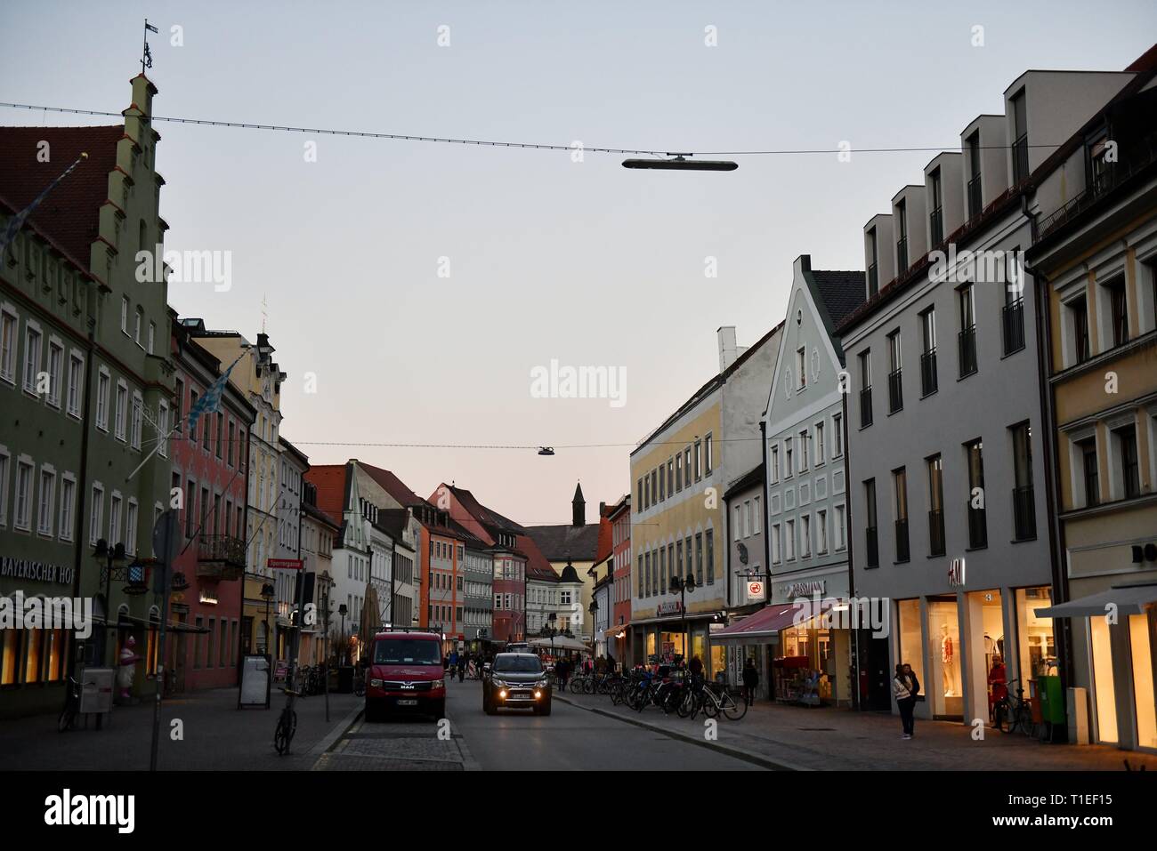 Freising, Germany. 20th Mar, 2019. Historical old town, Germany, city ...