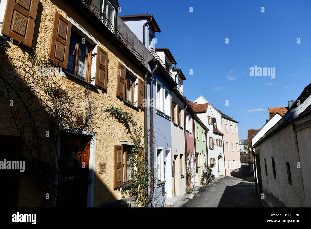 Freising, Germany. 20th Mar, 2019. Historical old town, Germany, city ...
