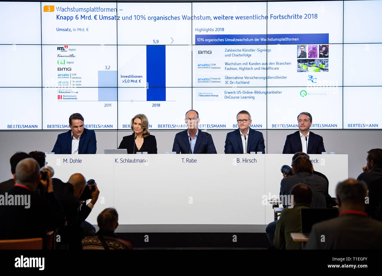 Chief financial officer of bertelsmann and markus dohle hi-res stock ...