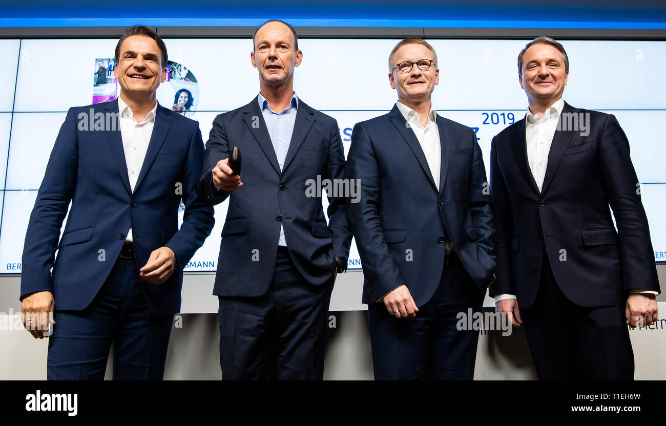 Berlin, Germany. 26th Mar, 2019. Bertelsmann Executive Board members ...