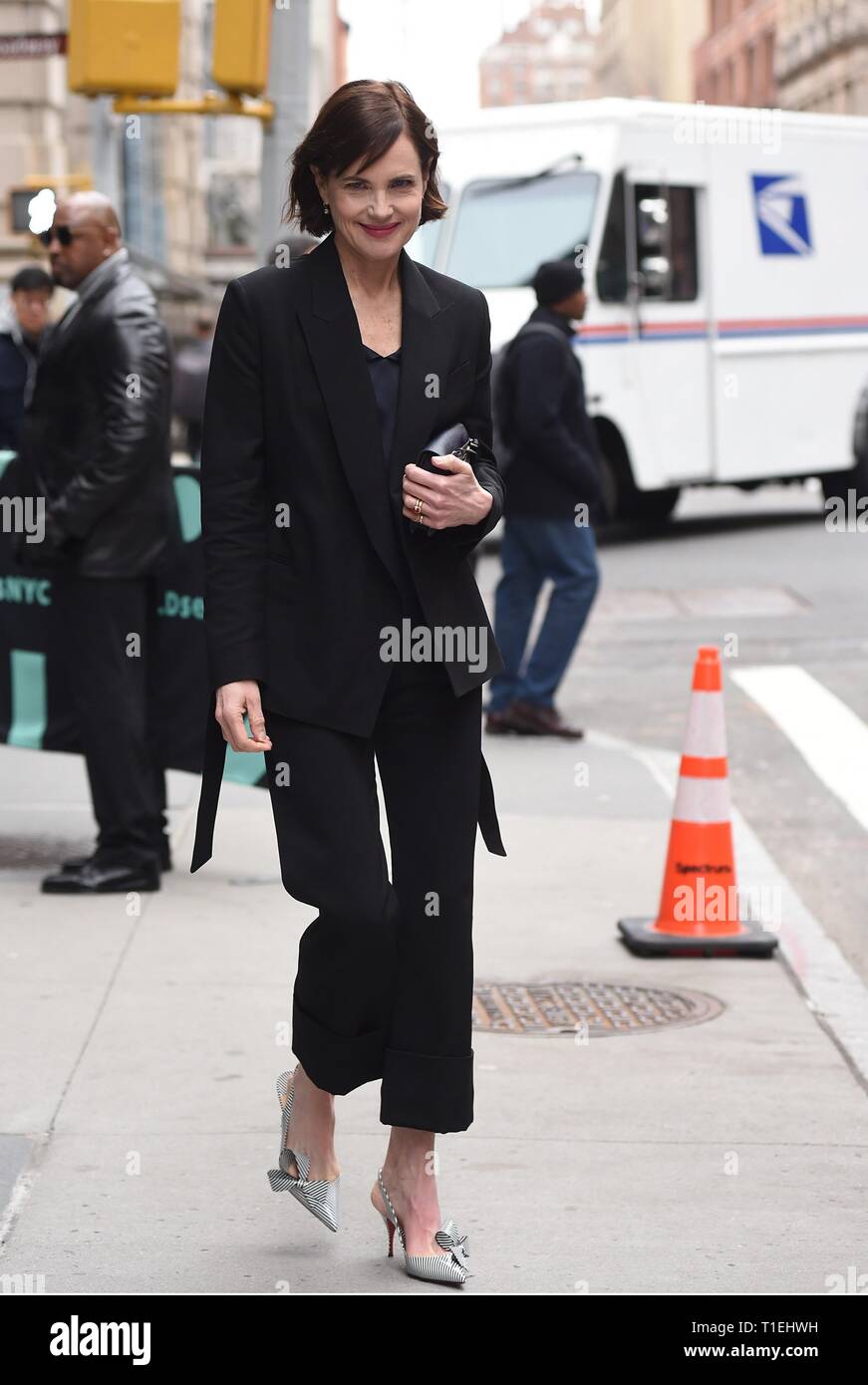 New York, NY, USA. 25th Mar, 2019. Elizabeth McGovern out and about for ...