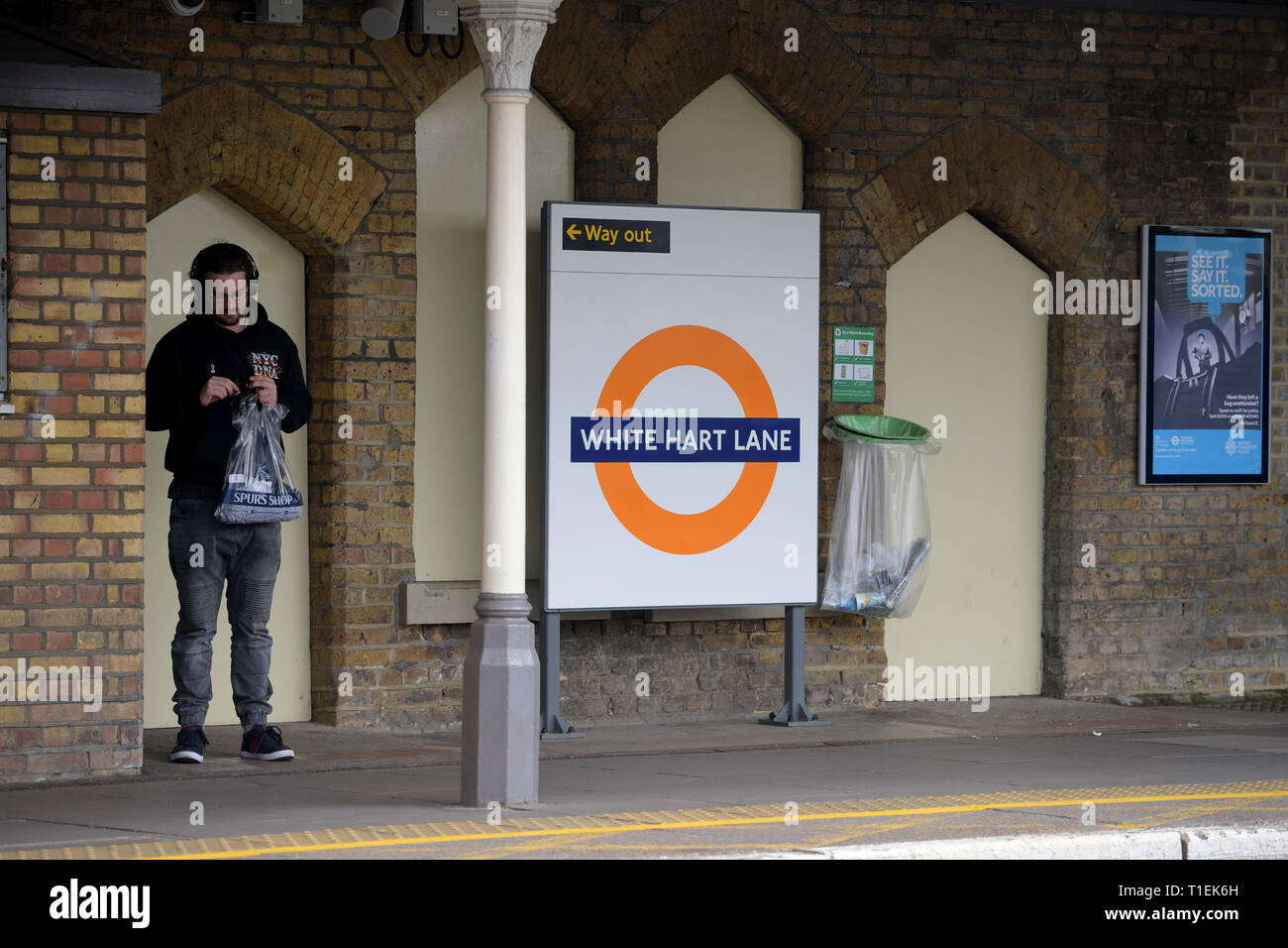 White Hart Lane station London Stock Photo - Alamy