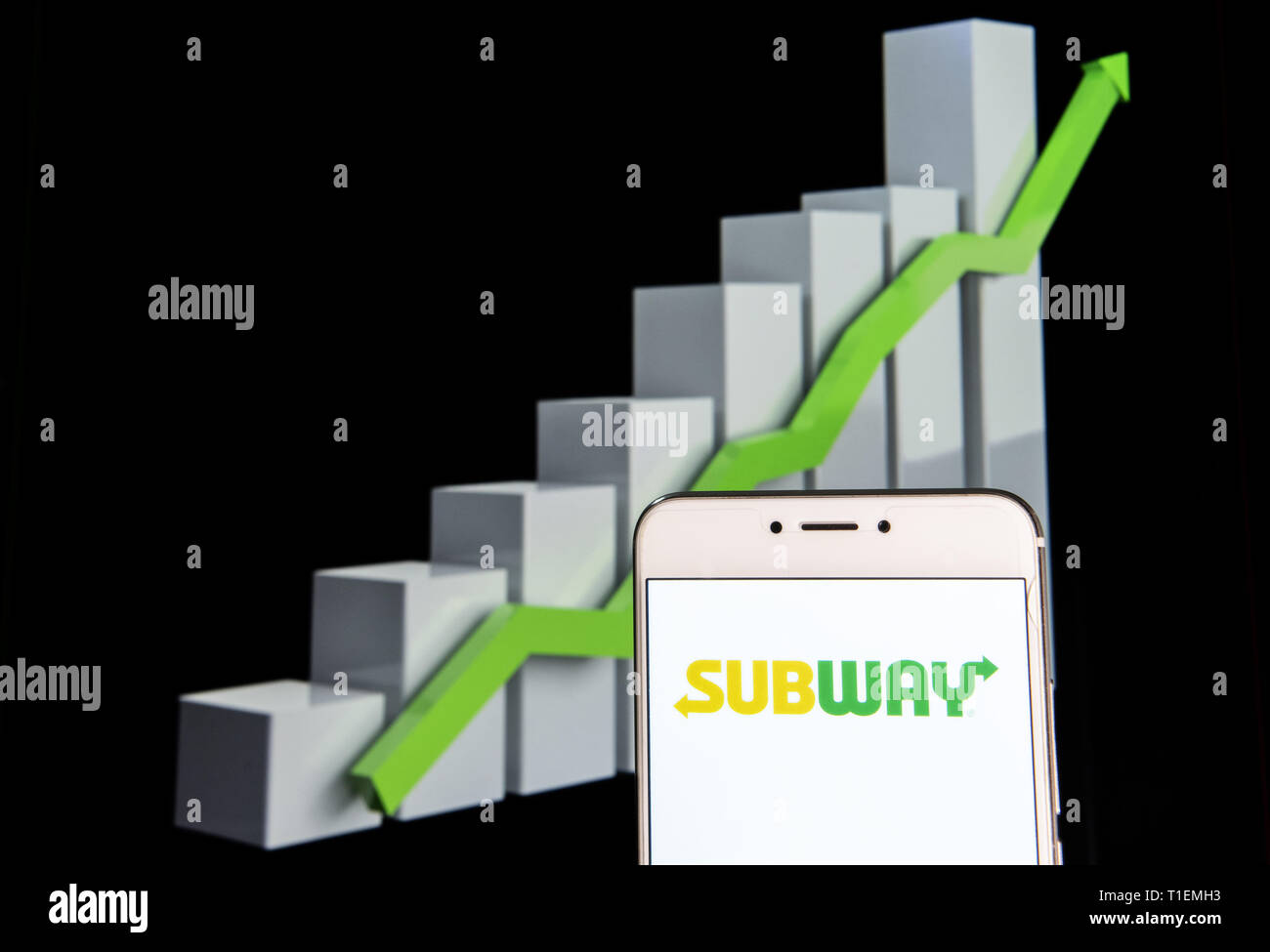 February 10, 2019 - Hong Kong - In this photo illustration a American ...