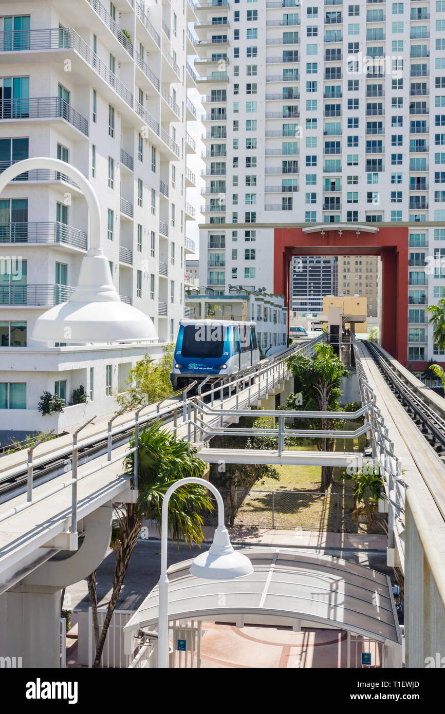 Miami Florida,Metromover,APM,automated people mover,public ...