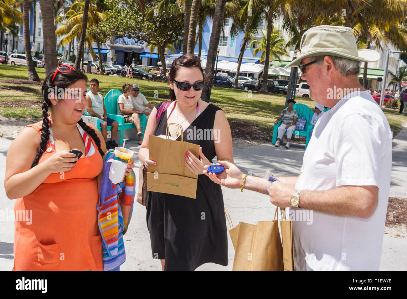 Miami Beach Florida,Lummus Park,No Litter No Butts,biodegradable trash ...