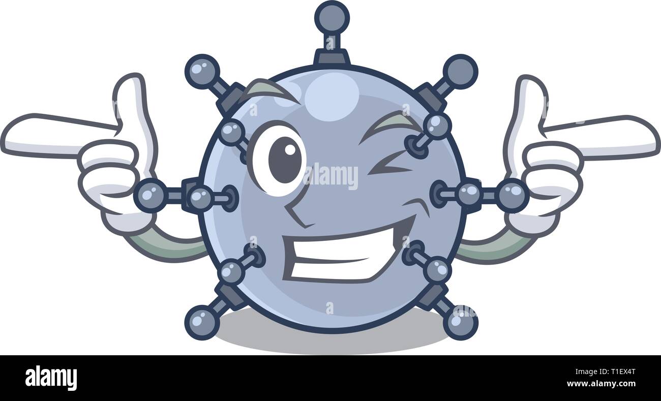 Wink mine underwater in the cartoon shape vector illustration Stock ...