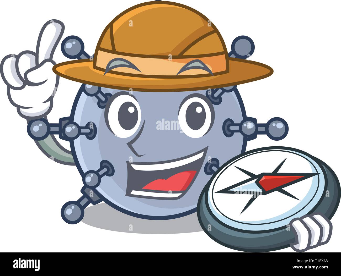 Explorer toy mine underwater characters in tables vector illustration ...