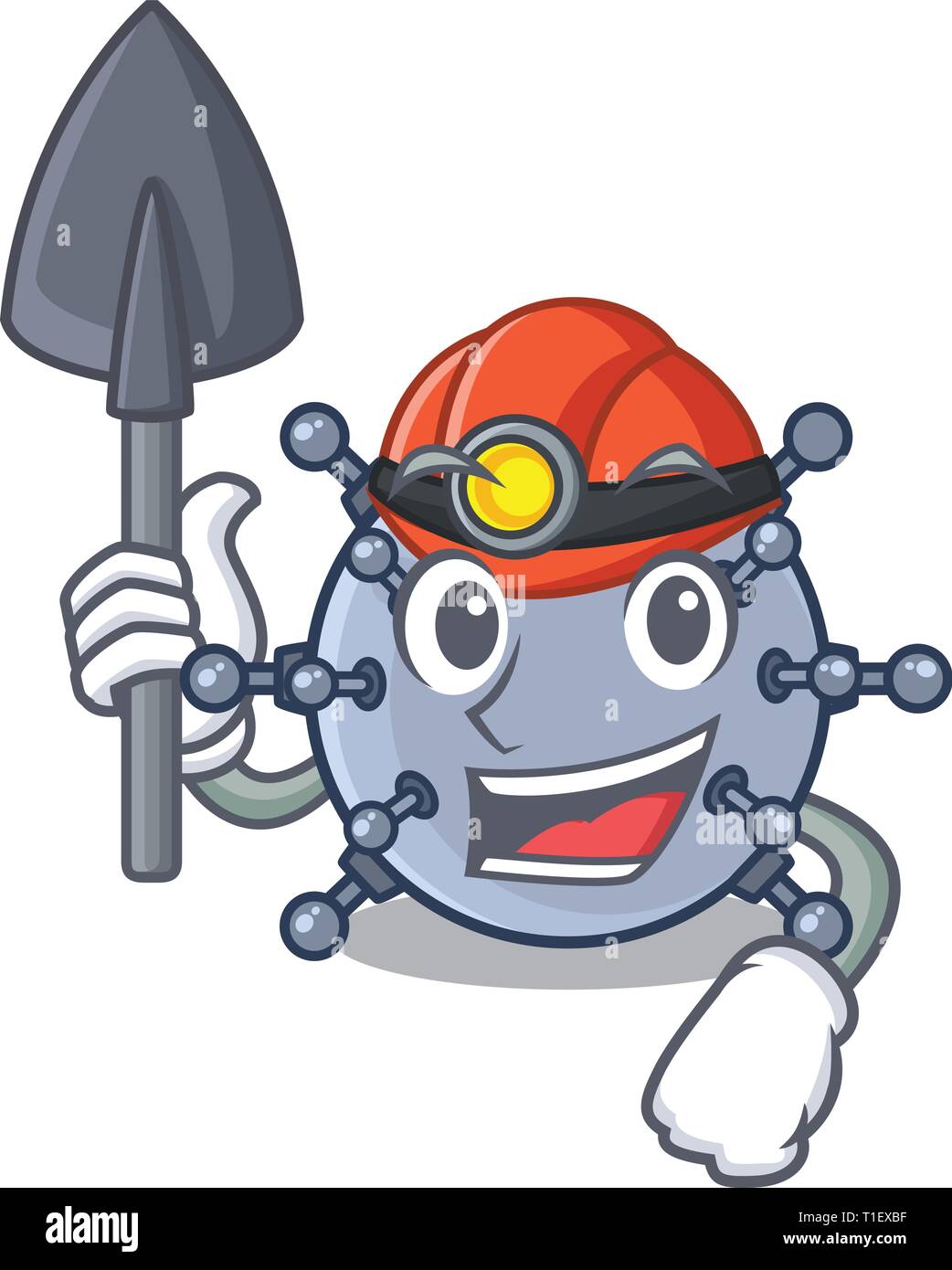 Miner toy mine underwater characters in tables vector illustration ...