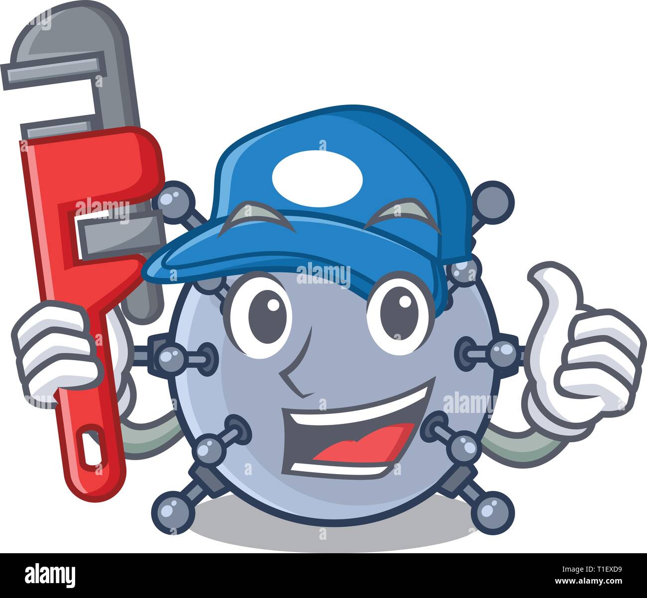 Plumber miniature mine underwater in cartoon bag vector illustration ...