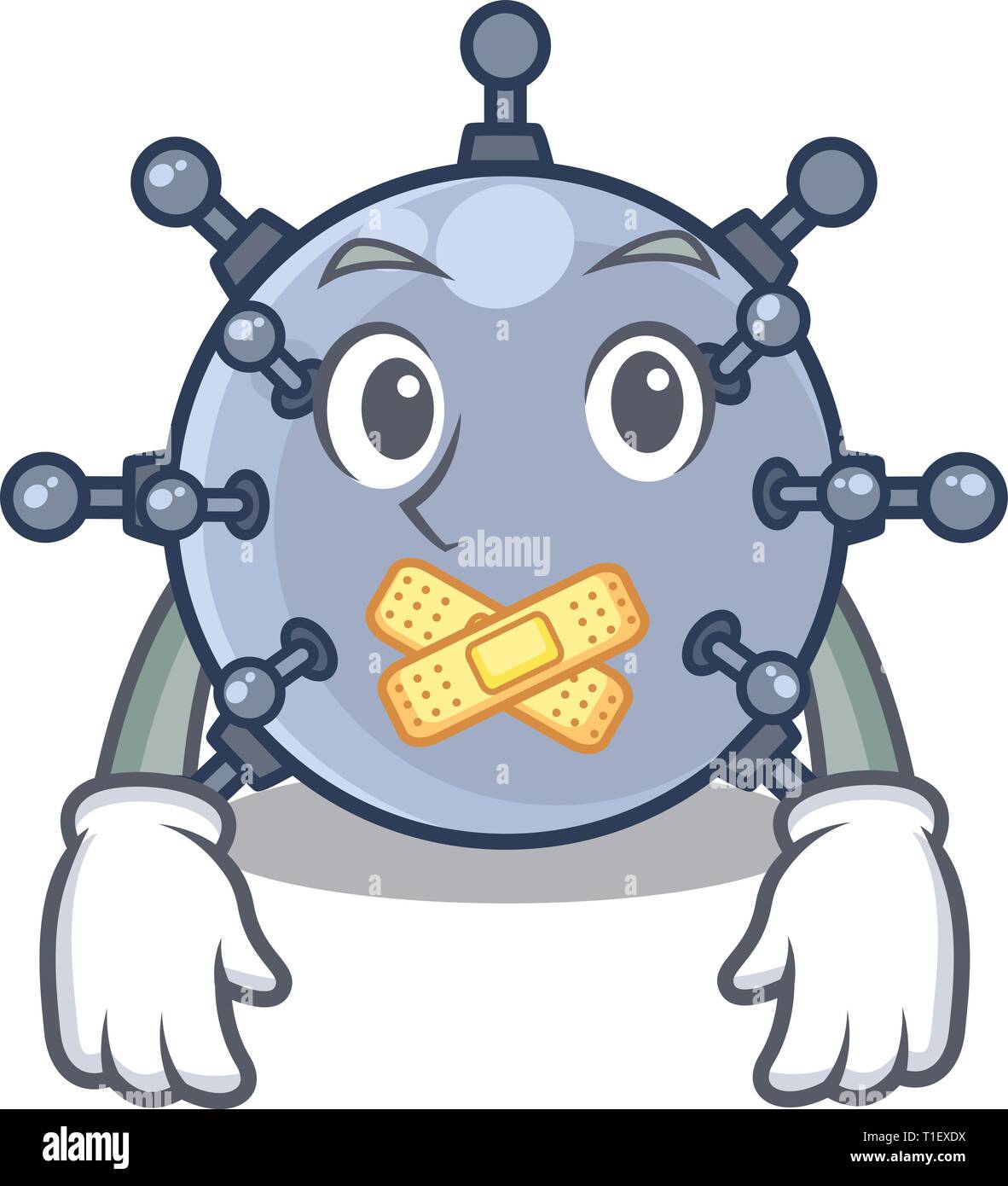 Silent miniature mine underwater in cartoon bag vector illustration ...