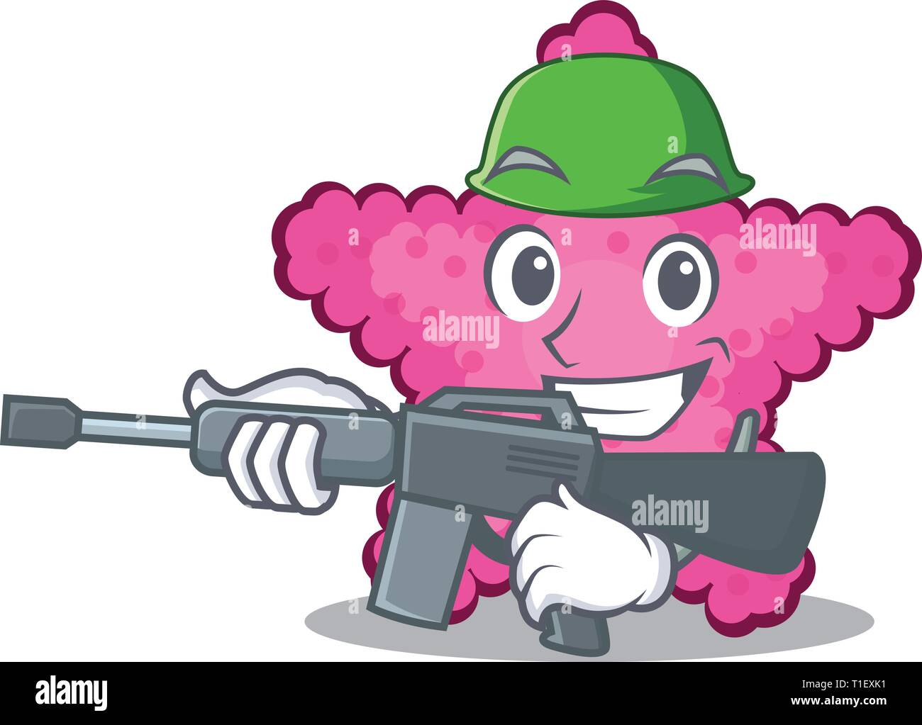 Army pink starfish isolated with the cartoon vector illustration Stock ...