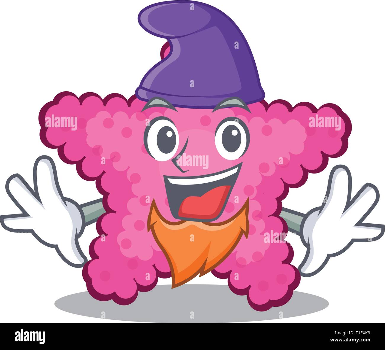 Elf pink starfish isolated with the cartoon vector illustration Stock ...