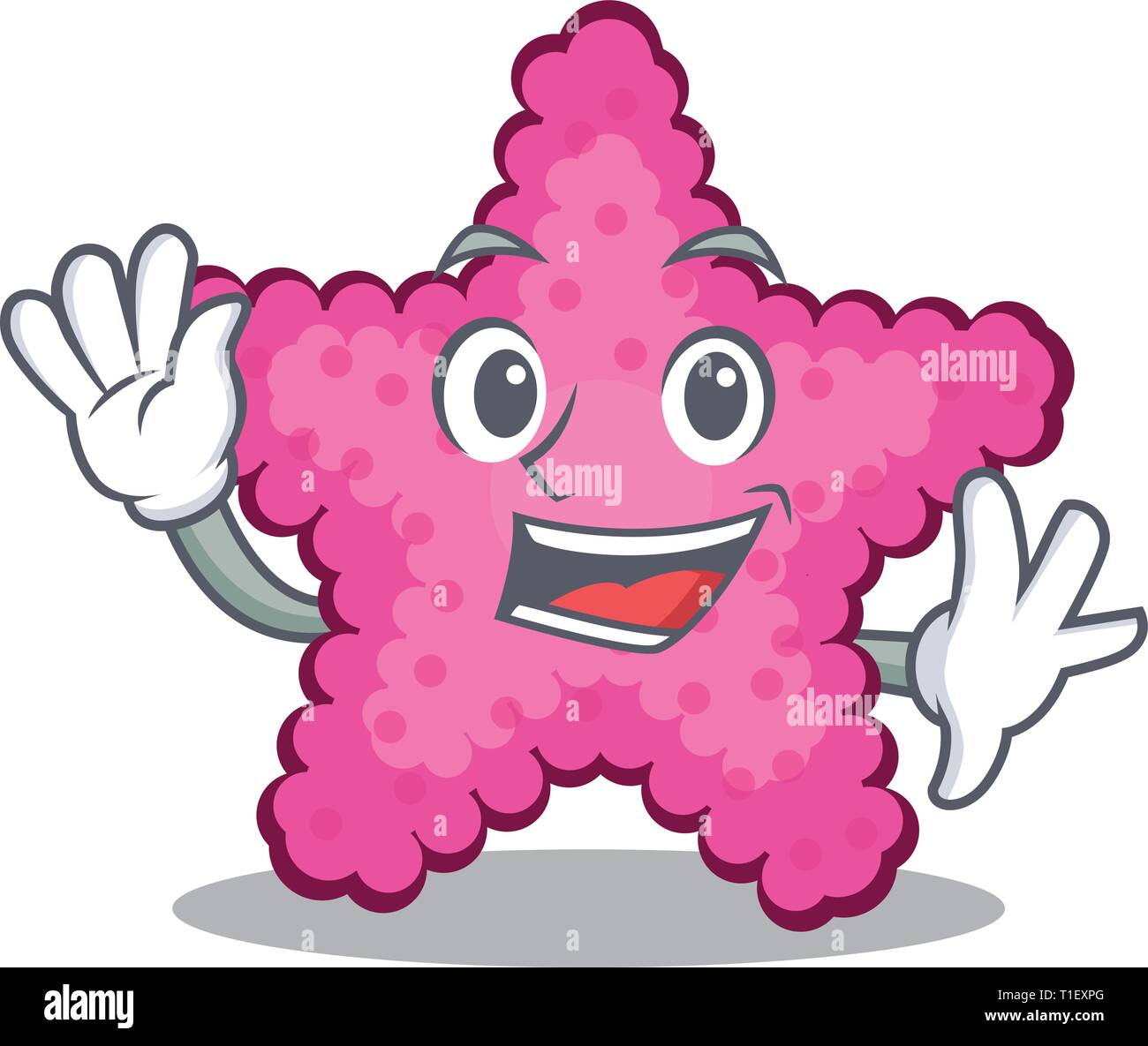Pink Starfish Cartoon