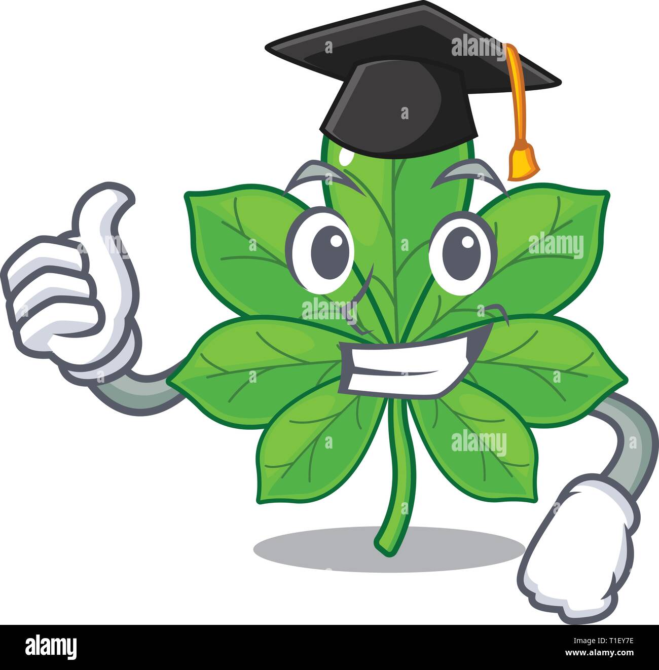 Graduation horse chestnuts in the character shape vector illustration ...
