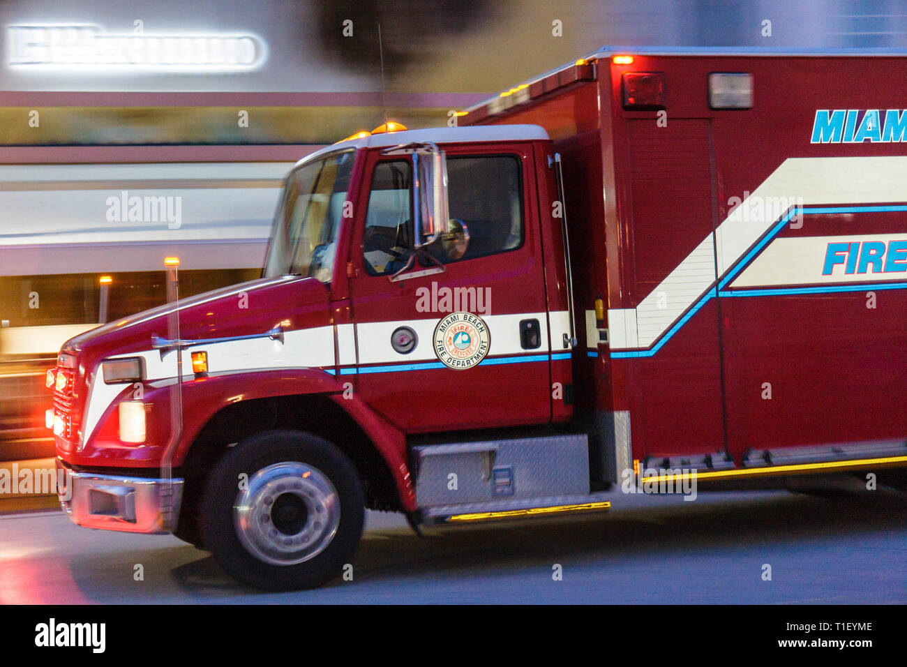 Miami Beach Florida,Fire Rescue Department,truck,vehicle,speed ...