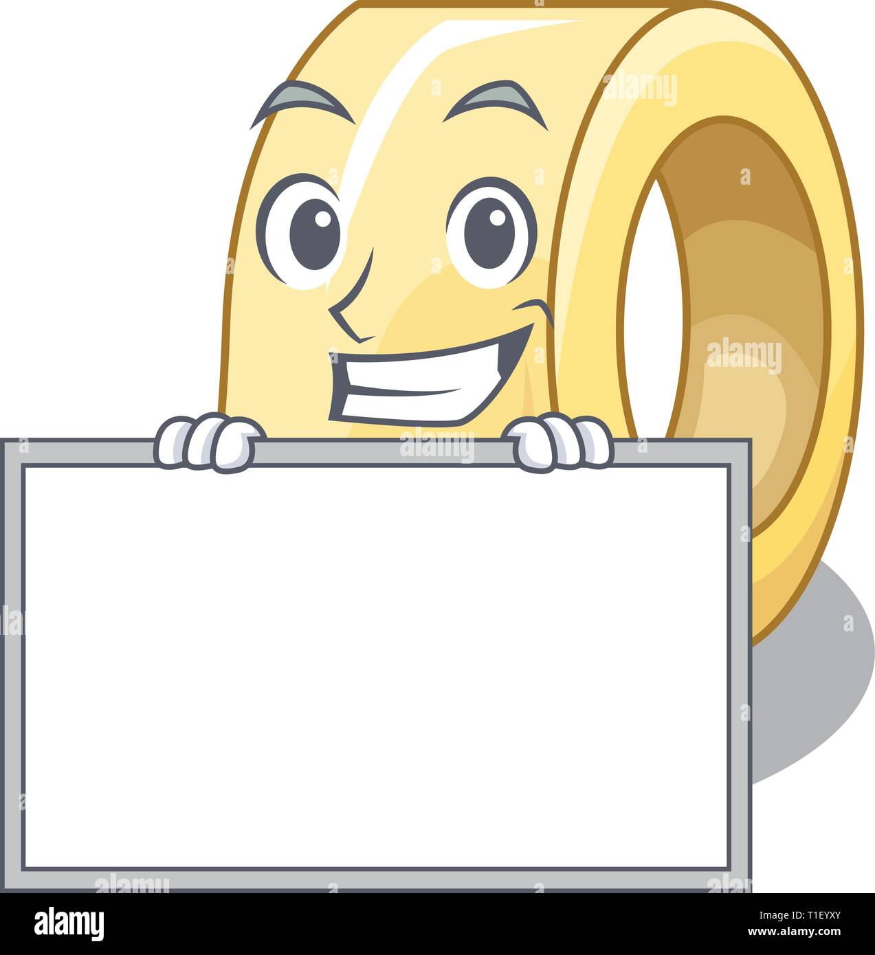 Grinning with board masking tape in the shape characters vector ...