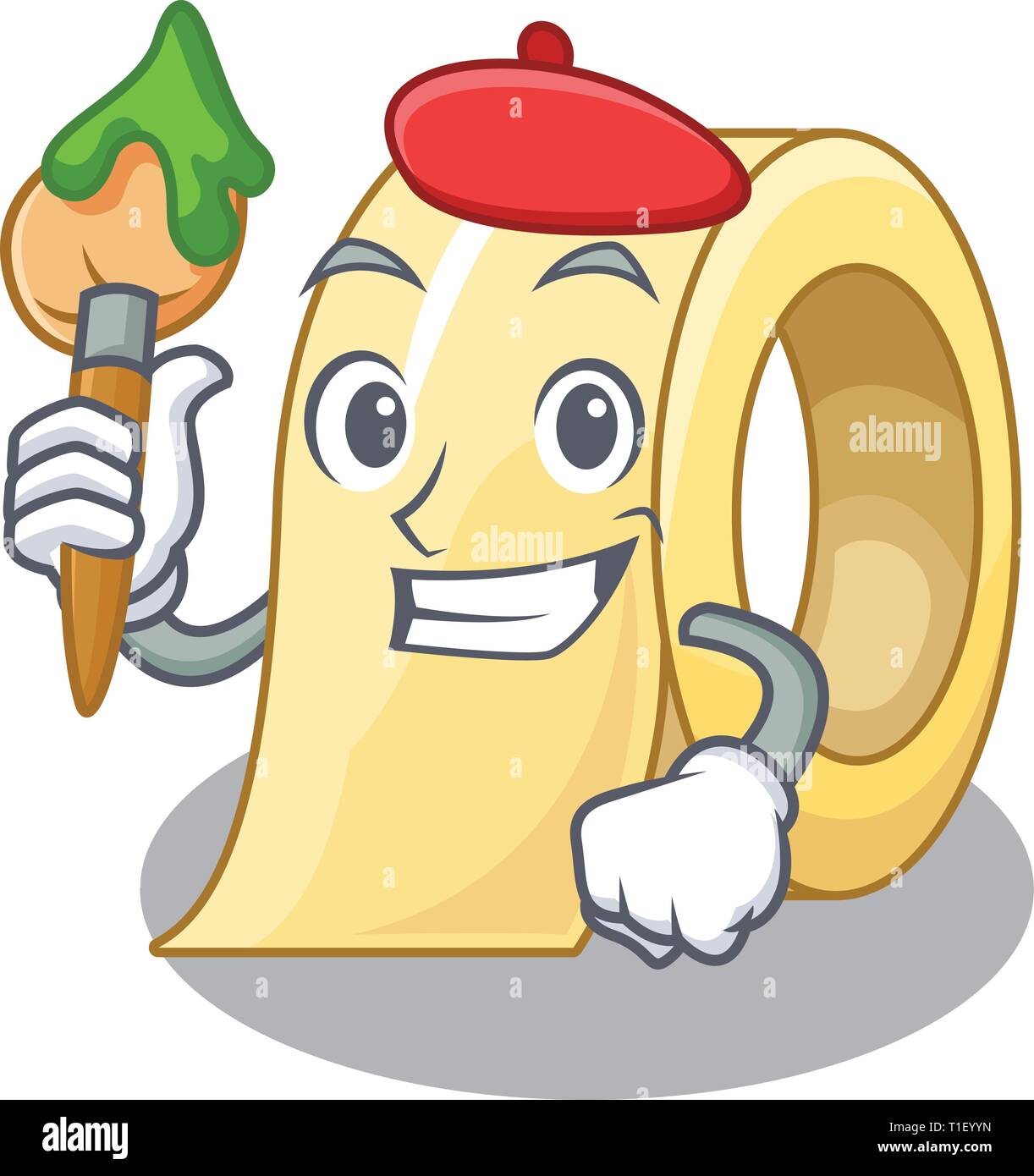 Artist masking tape in the shape characters vector illustration Stock ...