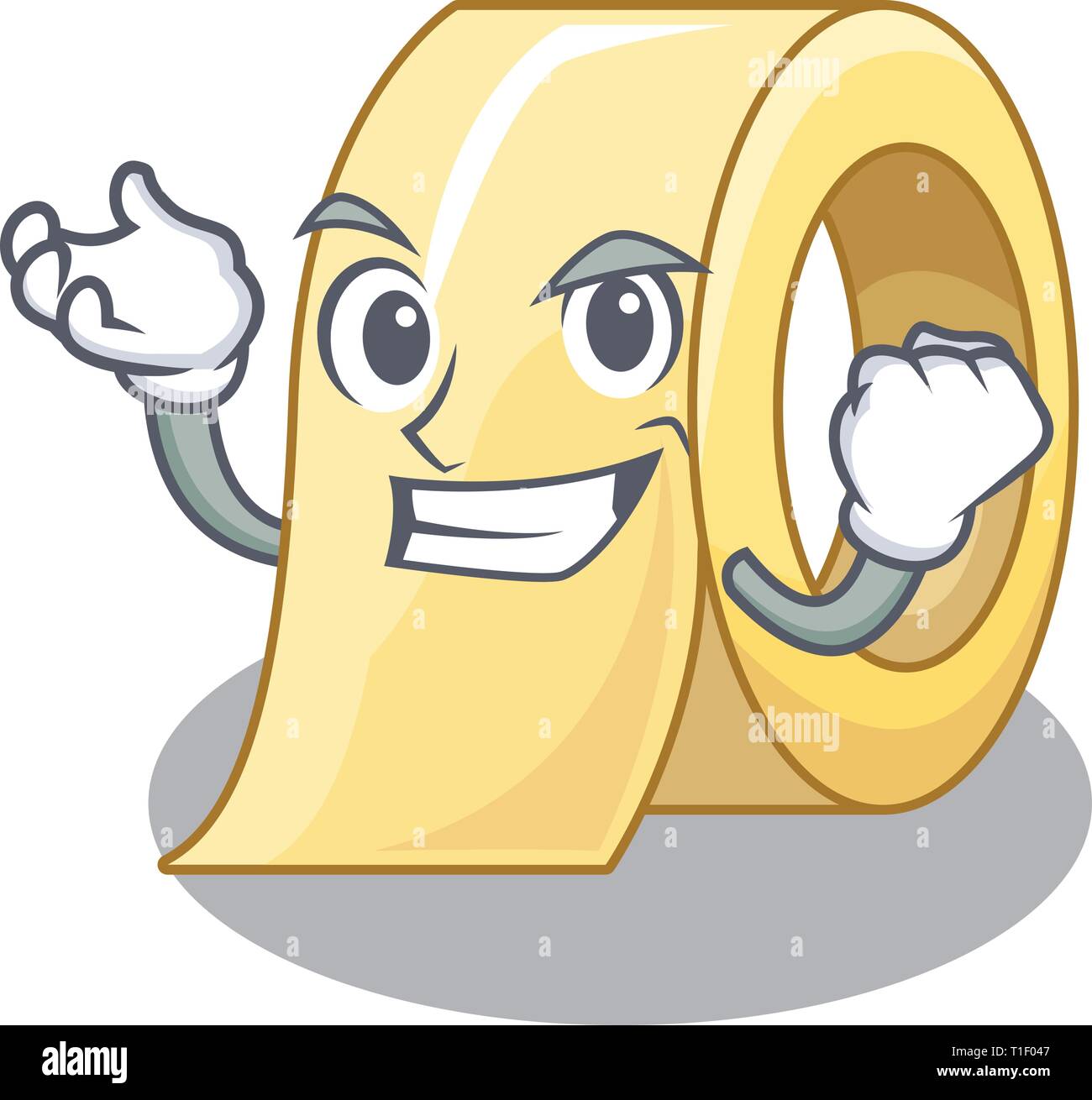 Successful masking tape above the cartoon table vector illustration ...