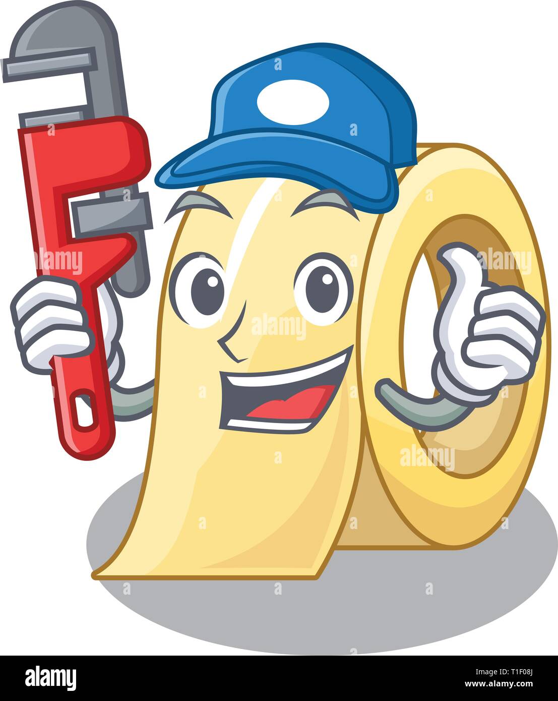 Plumber masking tape in a cartoon box vector illustration Stock Vector ...