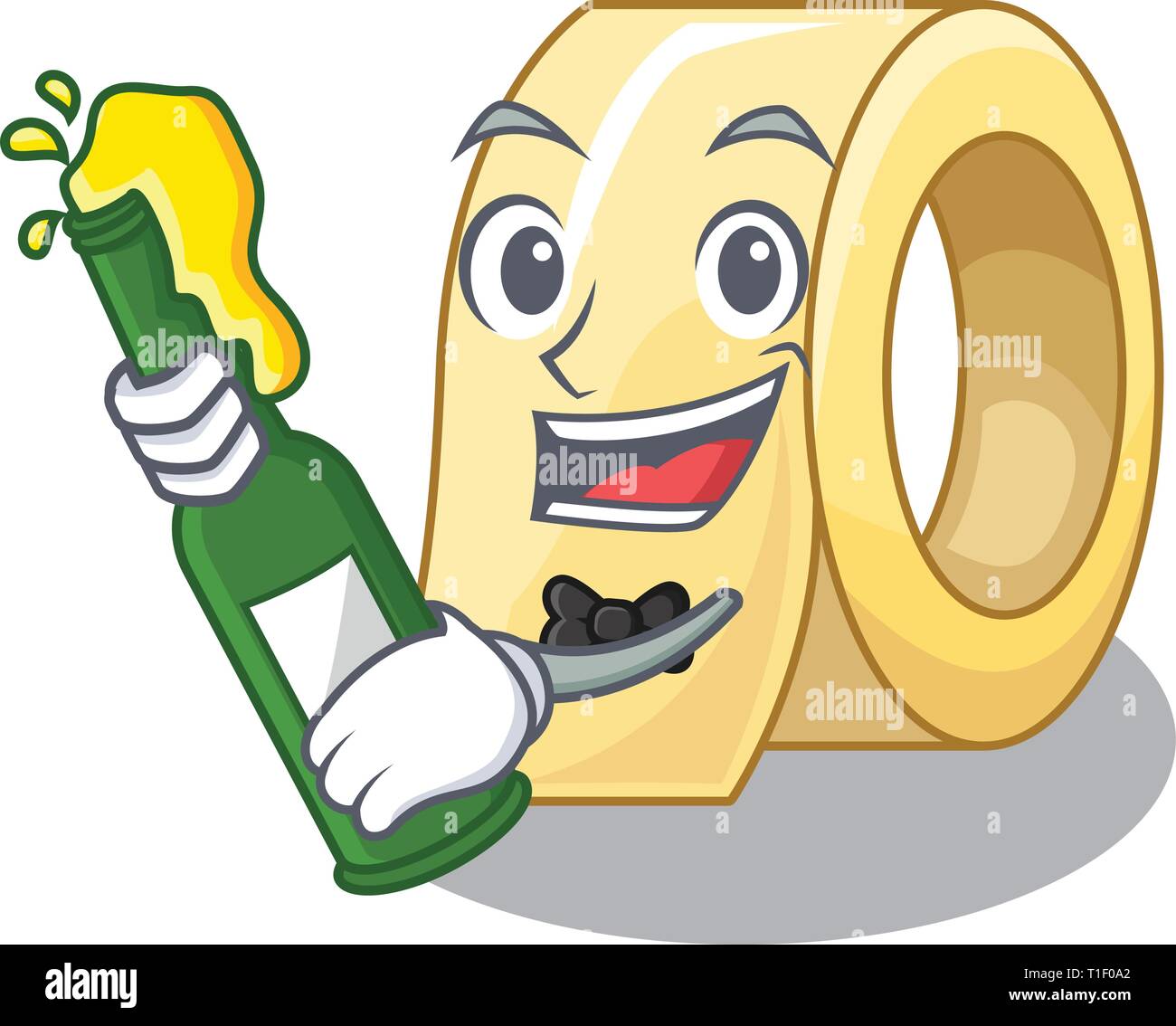 With beer masking tape in a cartoon box vector illustration Stock ...