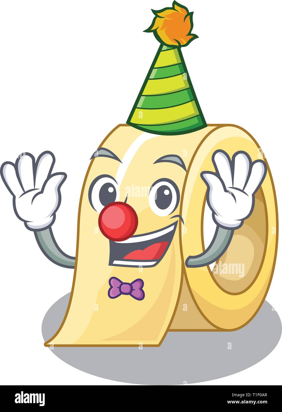 Clown masking tape in a cartoon box vector illustration Stock Vector ...