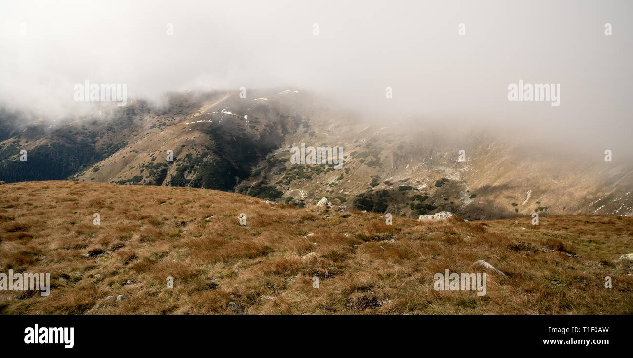 view from Skalka hill in autumn Nizke Tatry mountains in Slovakia Stock ...
