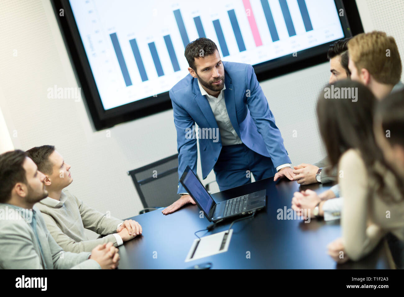 Picture of business meeting in conference room Stock Photo - Alamy