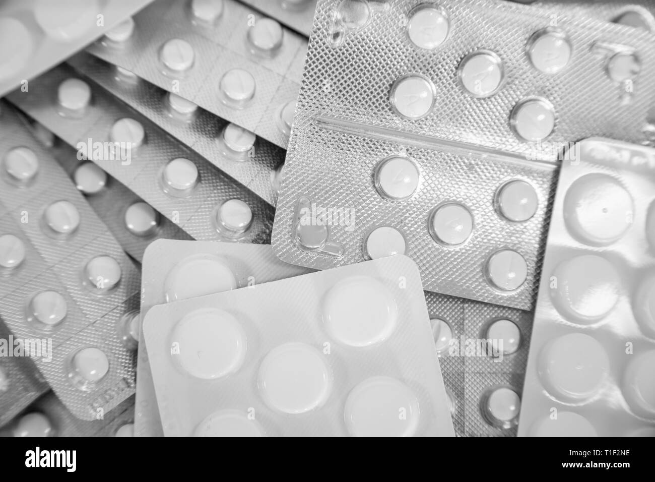 packaged pharmaceutical pills on a white background Stock Photo - Alamy