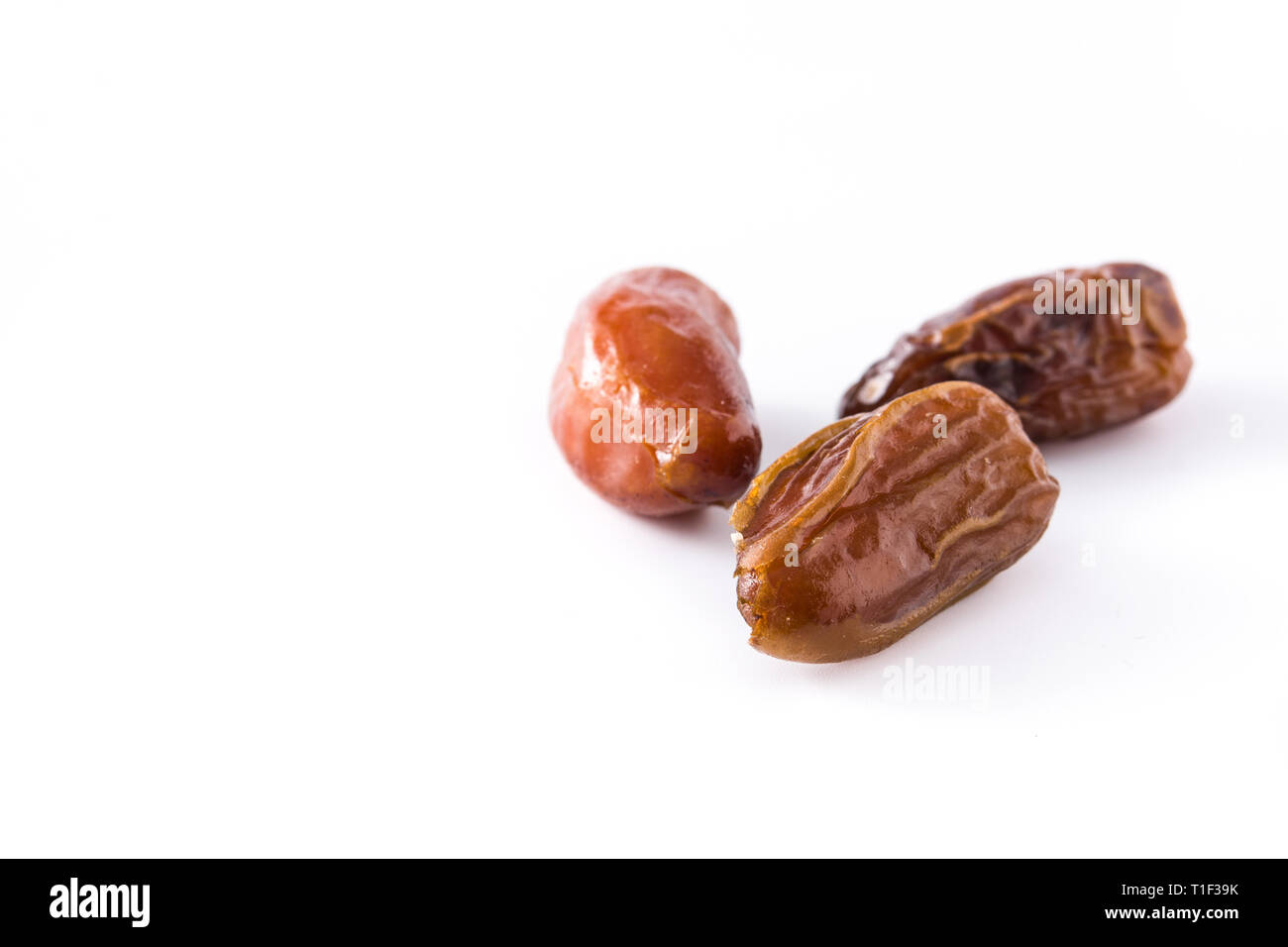 Dates isolated on white background. Copyspace Stock Photo - Alamy