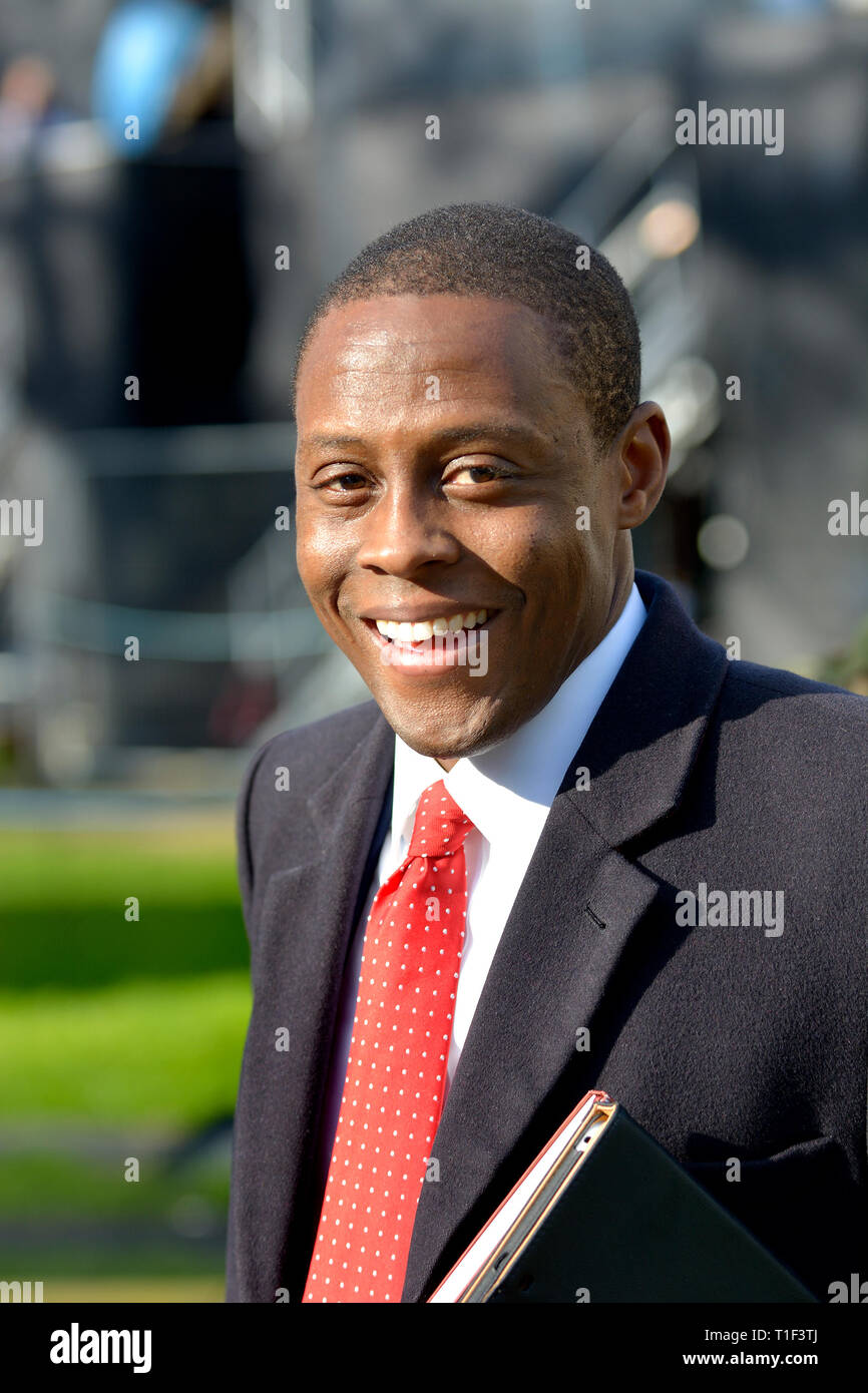 Bim Afolami MP (Con: Hitchin and Harpenden) on College Green ...