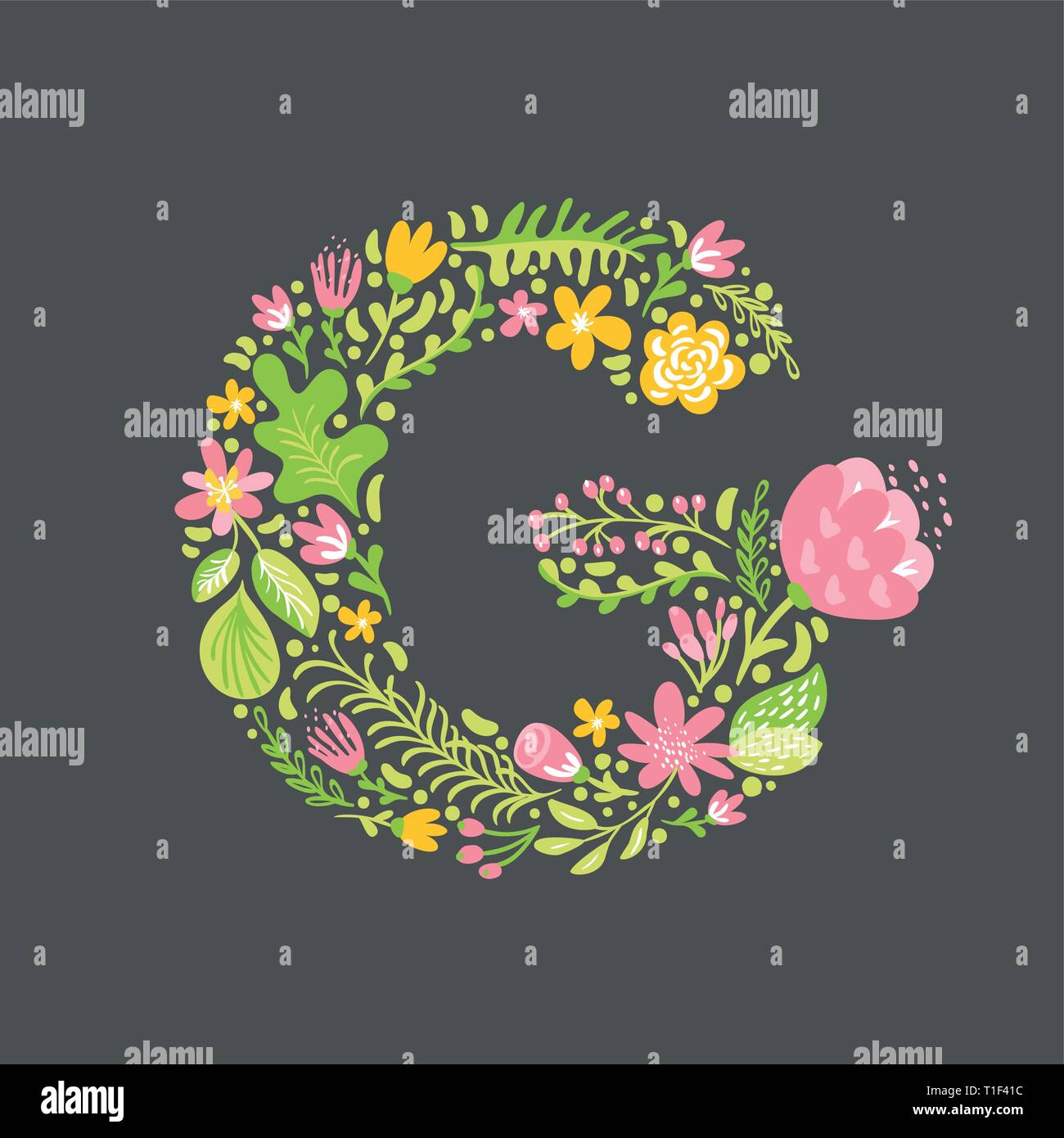 Letter g flowers hi-res stock photography and images - Alamy