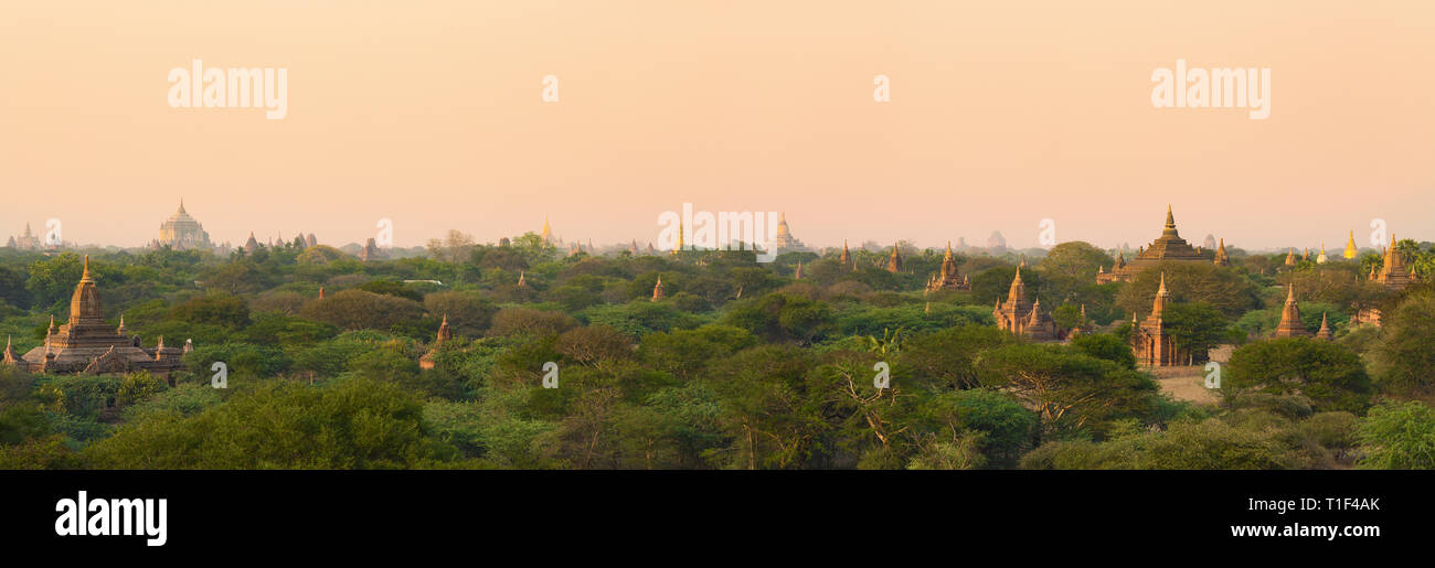 Stunning panoramic view of the Bagan ancient city (formerly Pagan ...