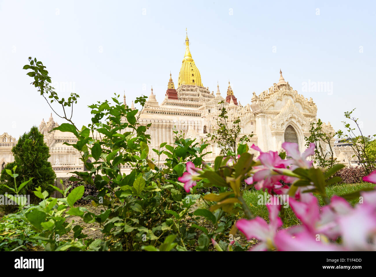 (selective focus) Stunning view of the beautiful Ananda Temple in the ...