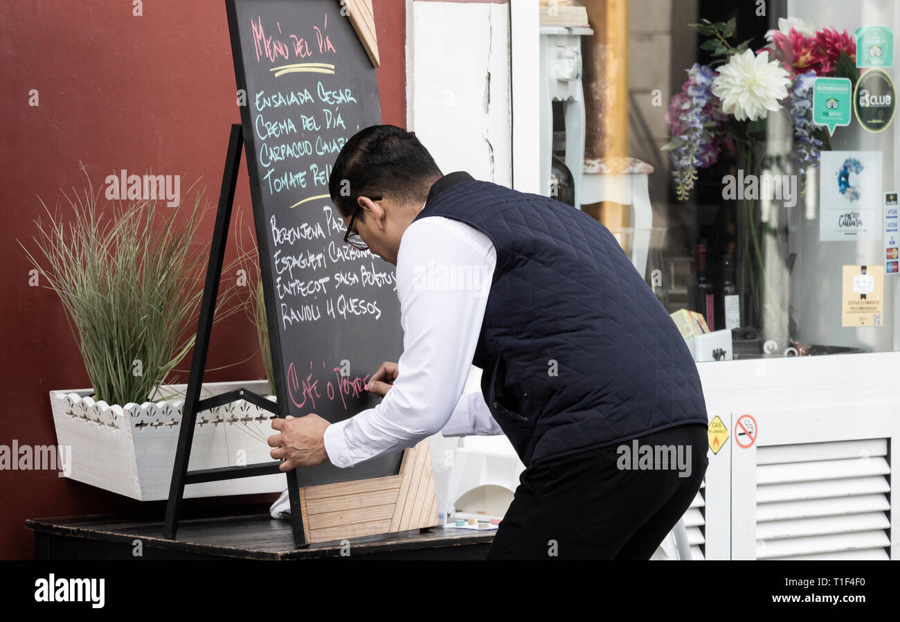 Waiter restaurant menu not glass hi-res stock photography and images ...