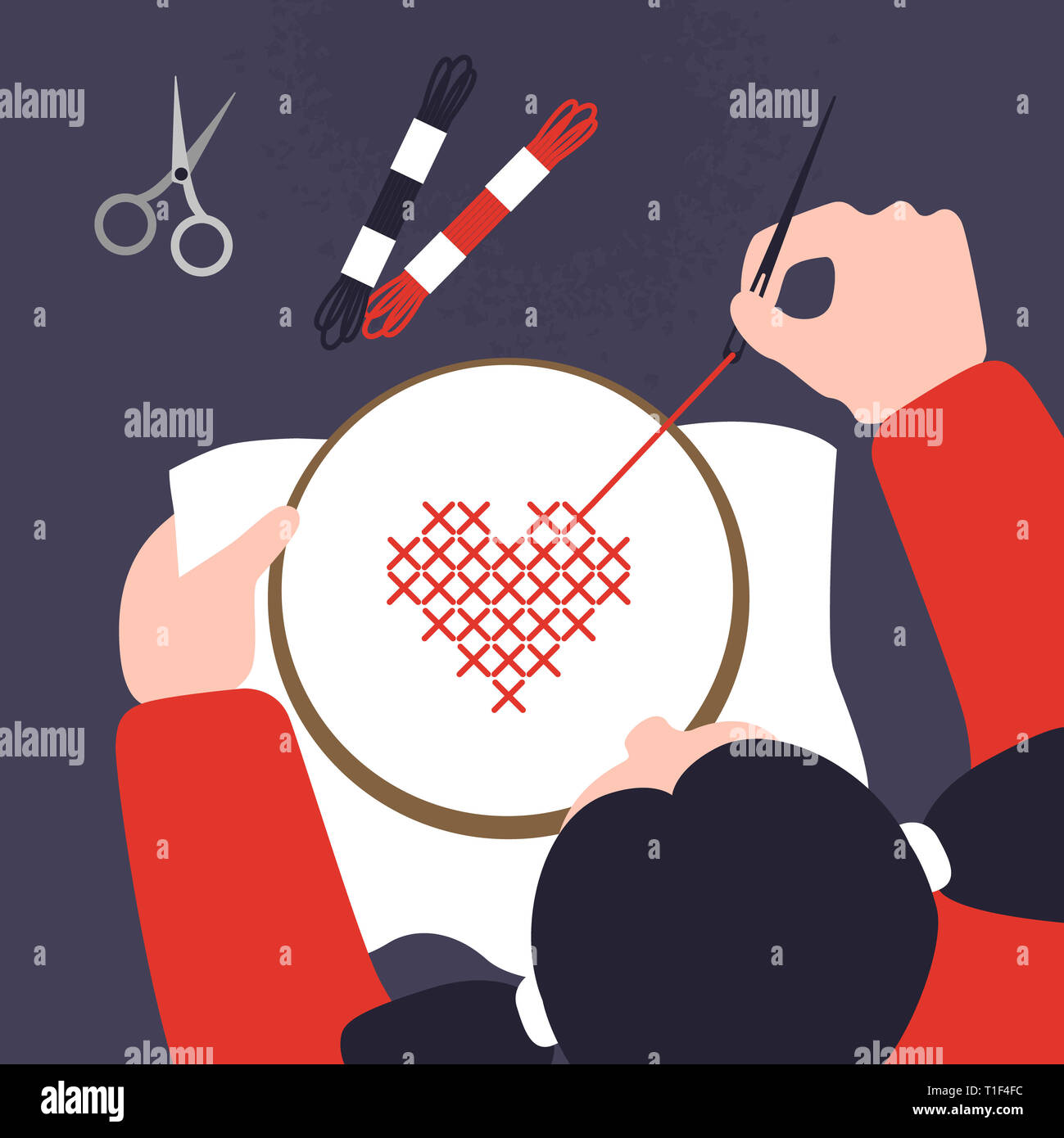 Cross stitch threads hi-res stock photography and images - Alamy