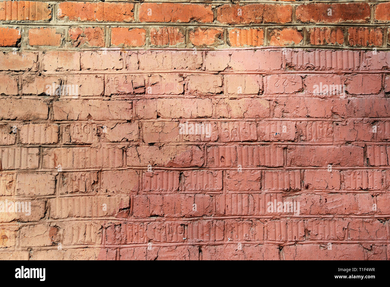 Old painted brick wall background. Brick wall texture Stock Photo - Alamy