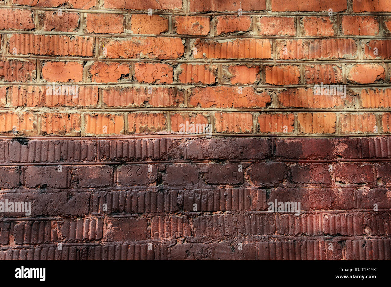 Old painted brick wall background. Brick wall texture Stock Photo - Alamy