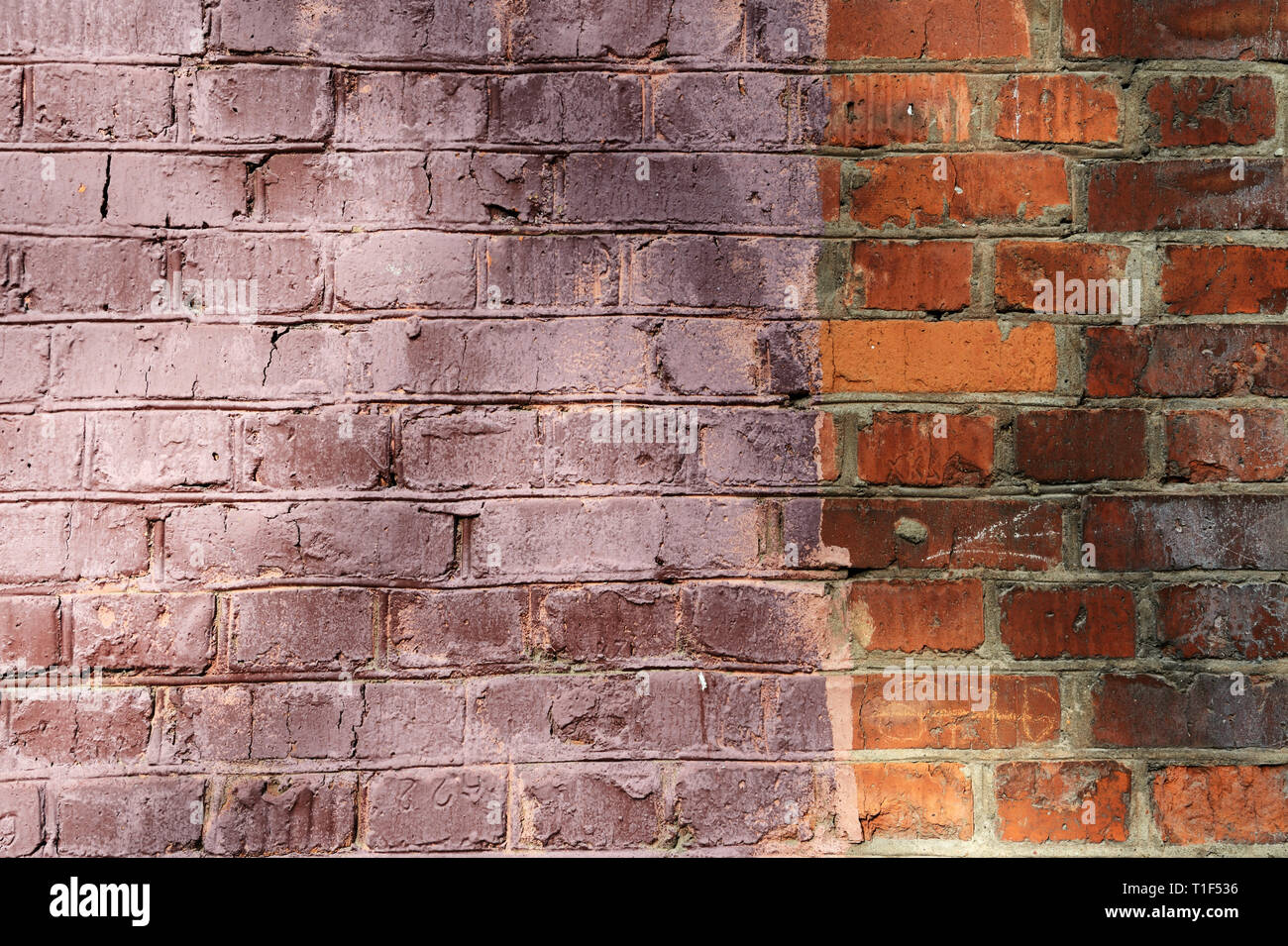 Old painted brick wall background. Brick wall texture Stock Photo - Alamy