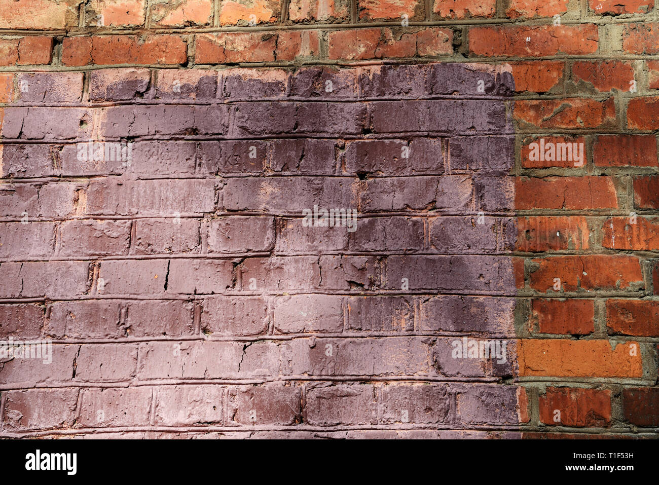 Old painted brick wall background. Brick wall texture Stock Photo - Alamy