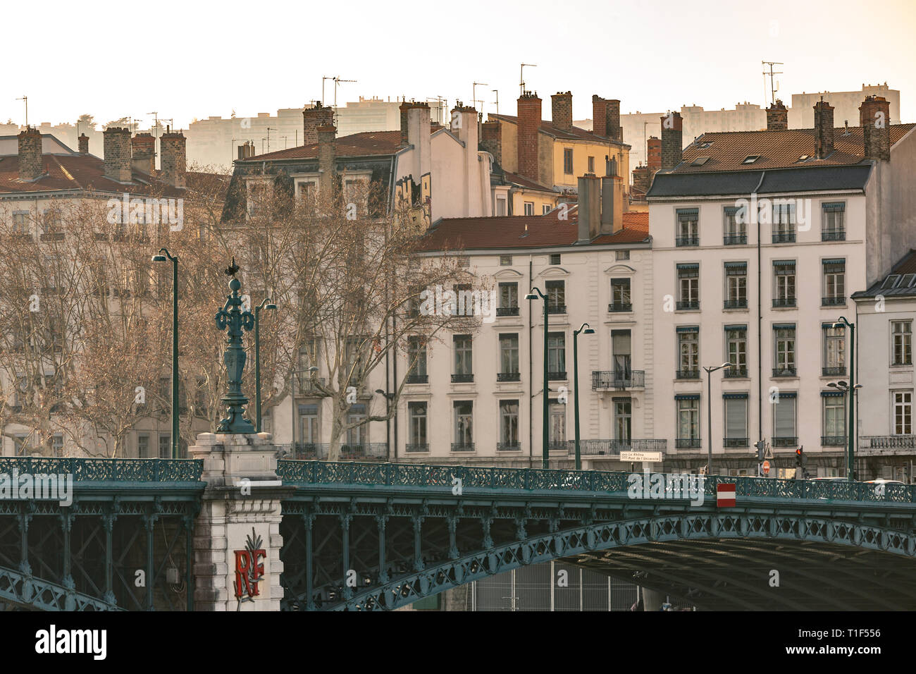University Bridge, Rhone. Lyon, France Stock Photo - Alamy